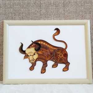 Framed Highland Cow Texas Buffalo Wall Art Decor, Rolling Paper ...