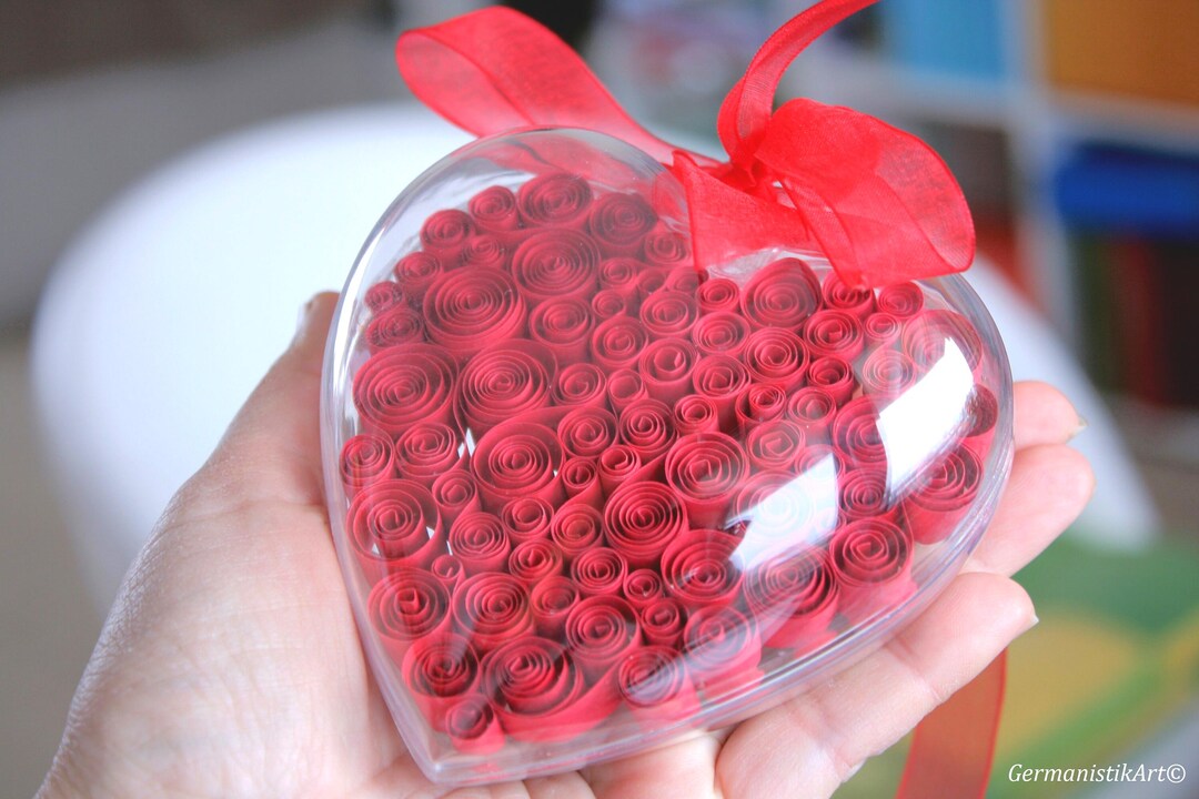 Paper Quilling Couples Heart Ornament Hanger, Declaration of Love 1st ...