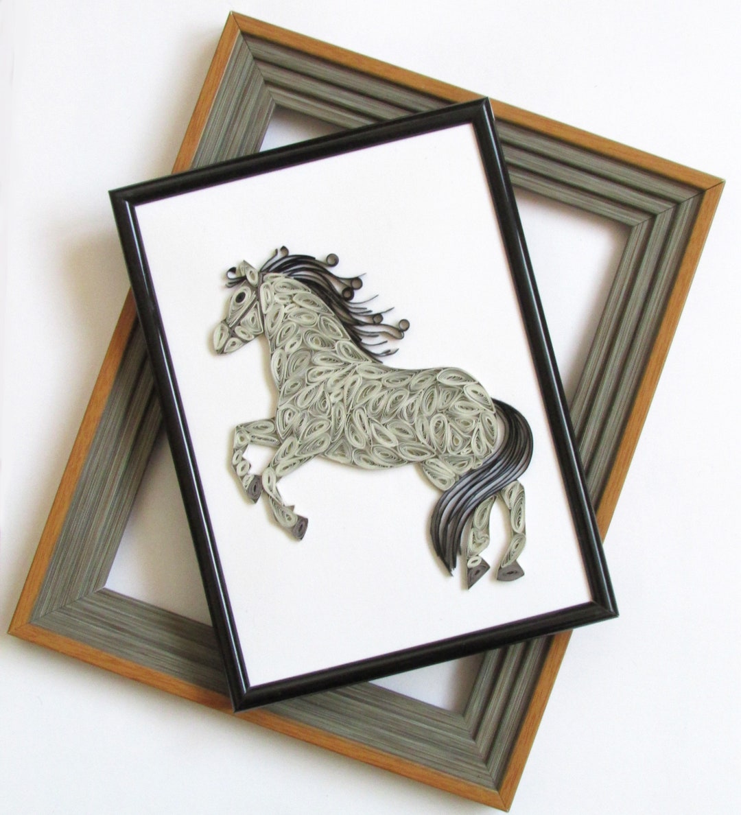 Paper Quilling Horse Portrait Cowboy Artwork, Sentimental Gift Dad ...