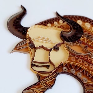 Framed Highland Cow Texas Buffalo Wall Art Decor, Rolling Paper ...