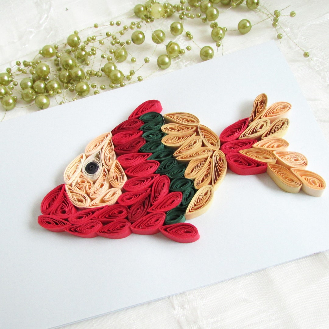 Rolling Paper Quilling Pisces Symbol 30th Birthday Anniversary Card ...