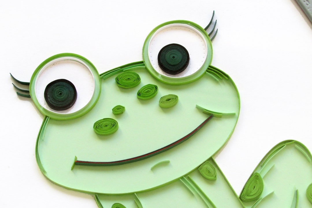 Paper Quilling Cute Frog Wall Art, Girl Nursery Decor, Life Aquatic ...