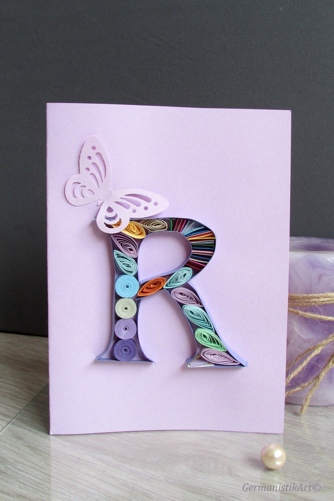 Rolling Paper Quilling Art 3D Block Letters Custom Stationary, English ...