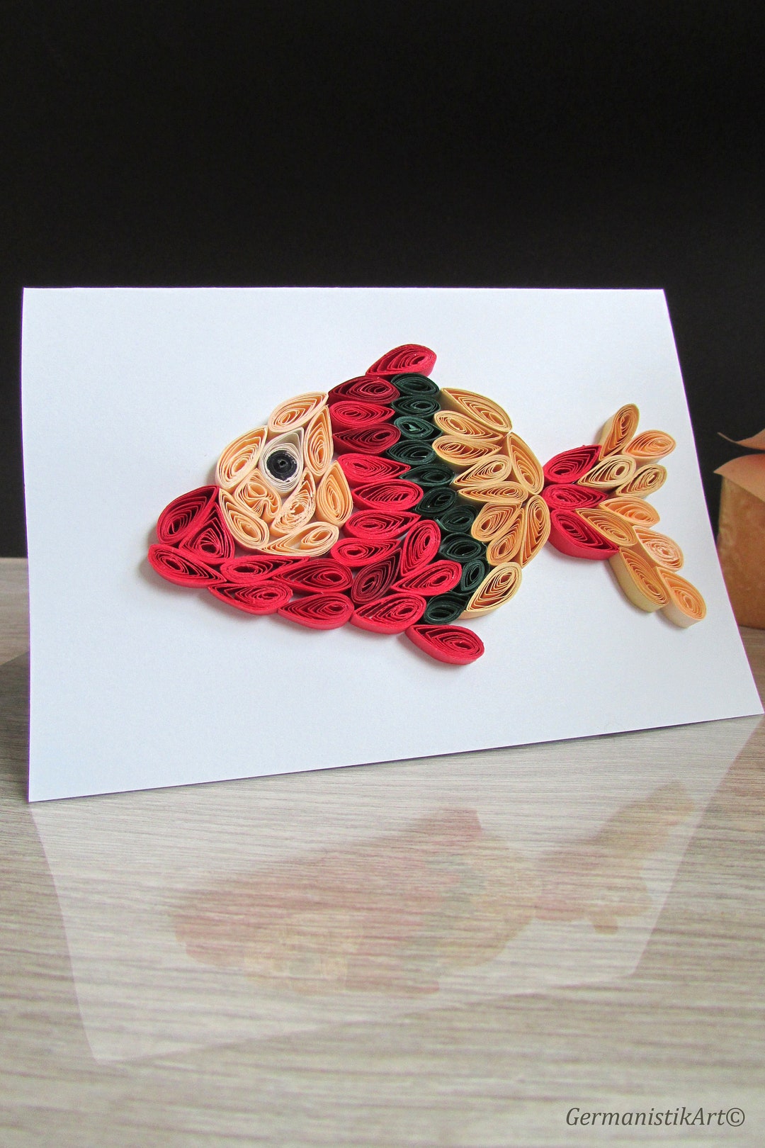 Paper Quilling Pisces Symbol 30th Birthday Anniversary Card, Astrology ...