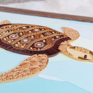 Paper Quilling Sea Turtle Ocean Wall Art, Reptile Nautical Beachy Decor ...
