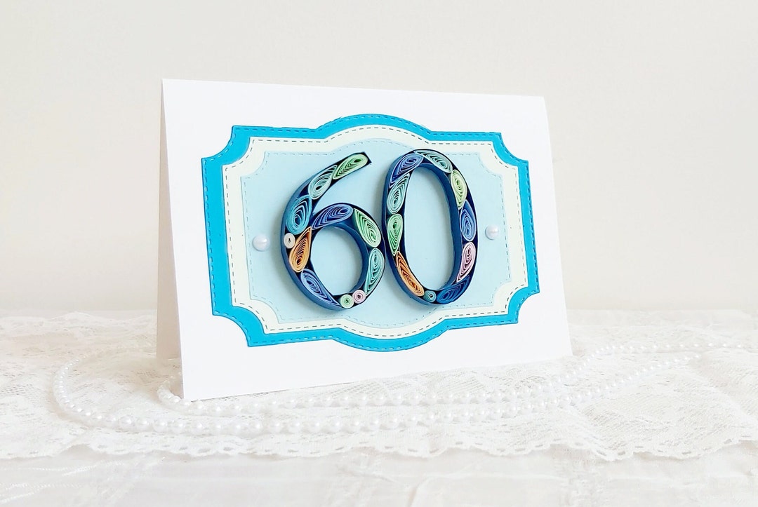 Quilling Retirement 60th Birthday Anniversary Milestone Card, Rolling ...