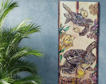 Handmade Wood Burning Pyrography Art With Varnish Wall - Etsy
