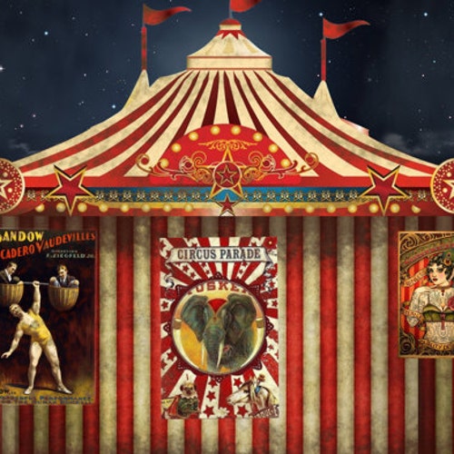Circus Tent Panaroma Image Electronic Image File - Etsy