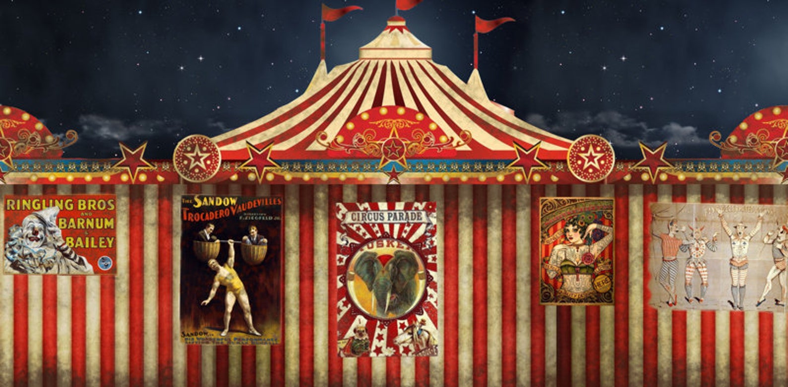 Vintage Miniature Circus Posters 23 Circus Posters of Various - Etsy