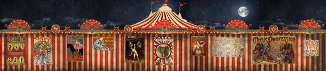 Circus Tent Panaroma Image - Electronic Image File - Etsy