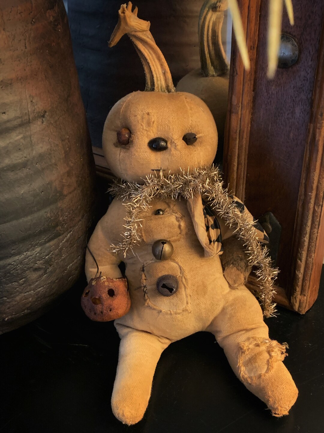 Snowman Gingerbread Man Pumpkin Primitive Doll 9" PDF Pattern - Etsy