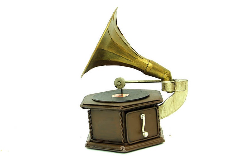 Decorative Metal Gramophone Box - Etsy