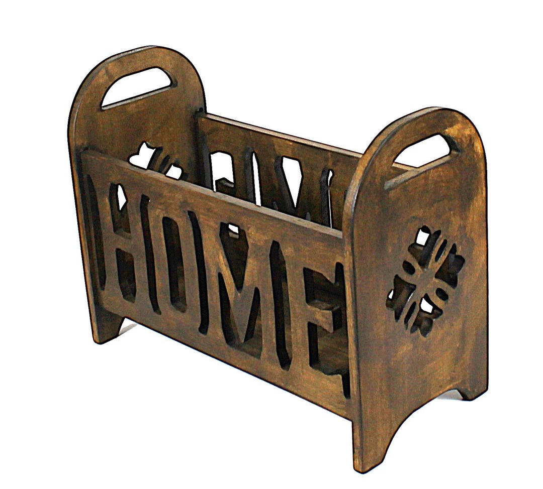 Wooden Newspaper Holder - Etsy