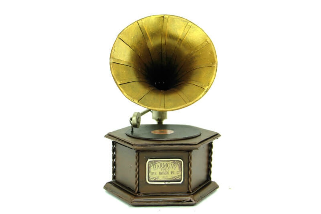Decorative Metal Gramophone Box - Etsy