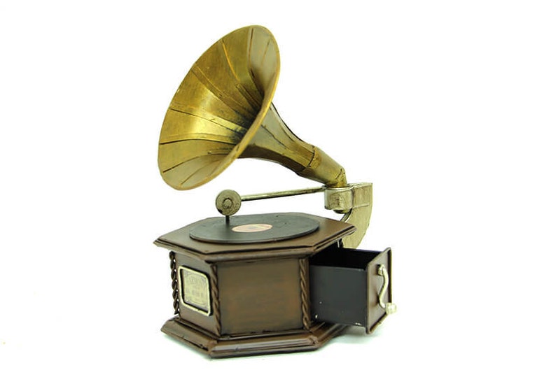 Decorative Metal Gramophone Box - Etsy