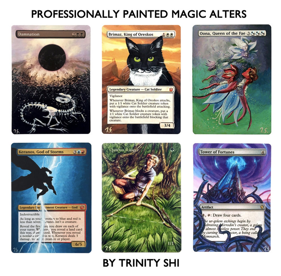 Commissions Closed *** Hand Painted Custom Altered Magic the Gathering ...