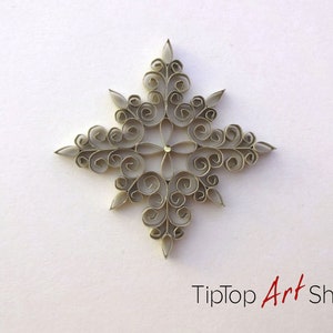 Handmade Christmas Tree Ornament - Metallic Paper Quilling Winter ...