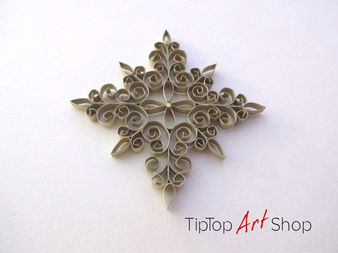 Handmade Christmas Tree Ornament - Metallic Paper Quilling Winter ...