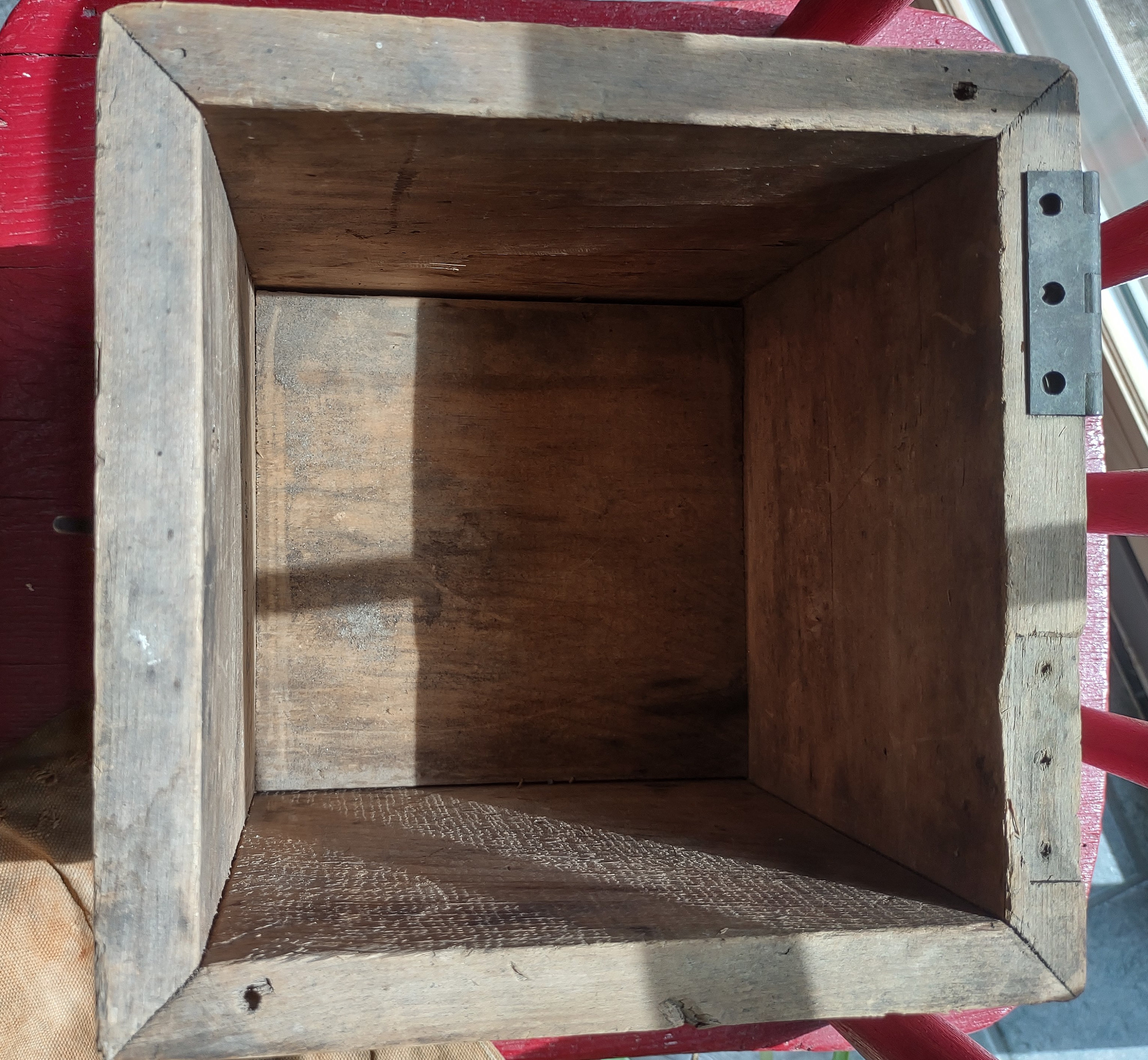 Wooden Lock Box, Rustic Primitive Handmade, Bank Banking Bag ...