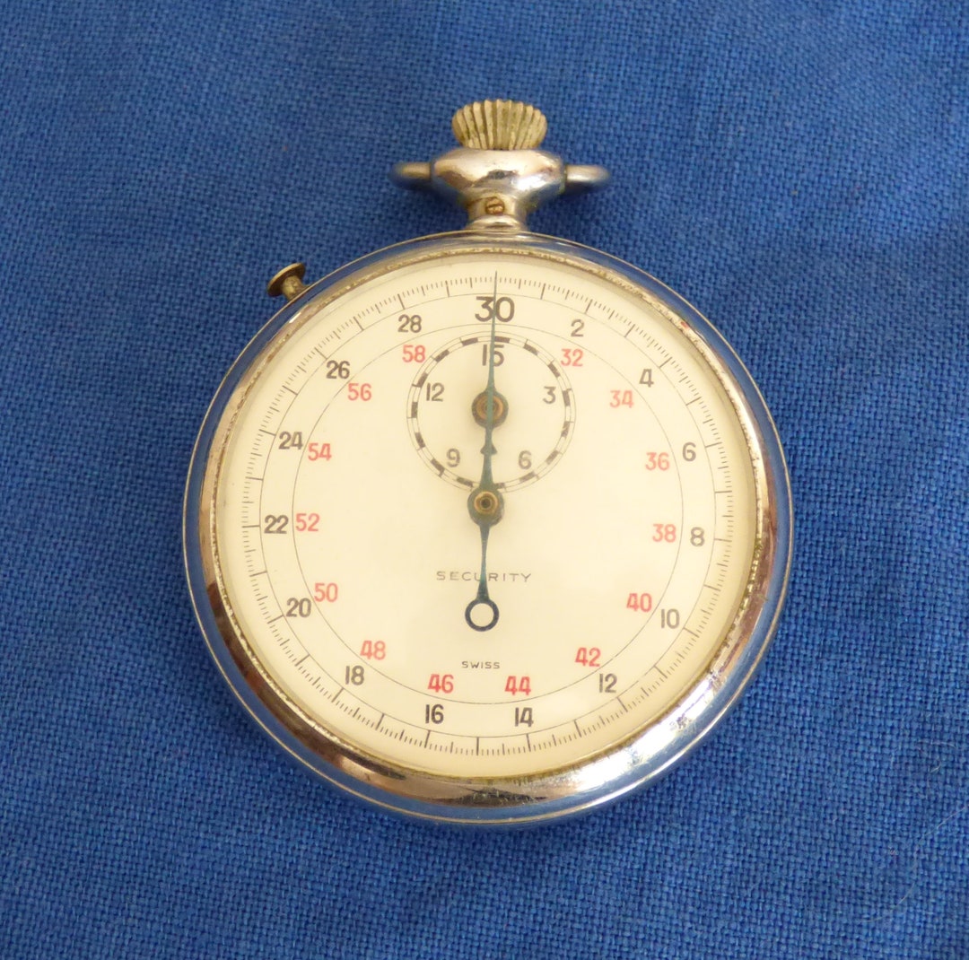 Security Stopwatch Swiss Mechanical Chronometer Vintage - Etsy