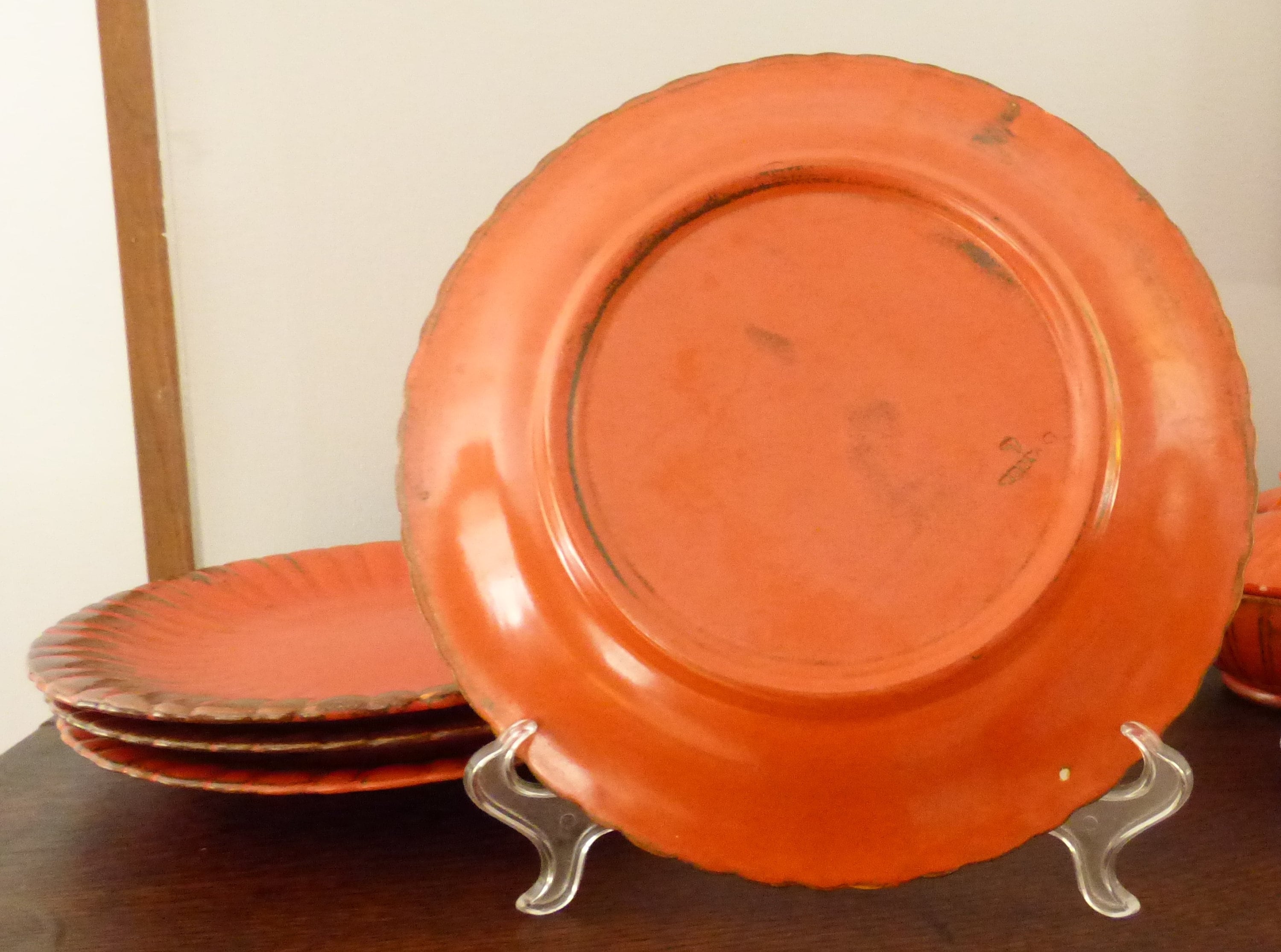 Stangl Dinner Plates Colonial Pattern 1388 Tangerine Rust - Etsy