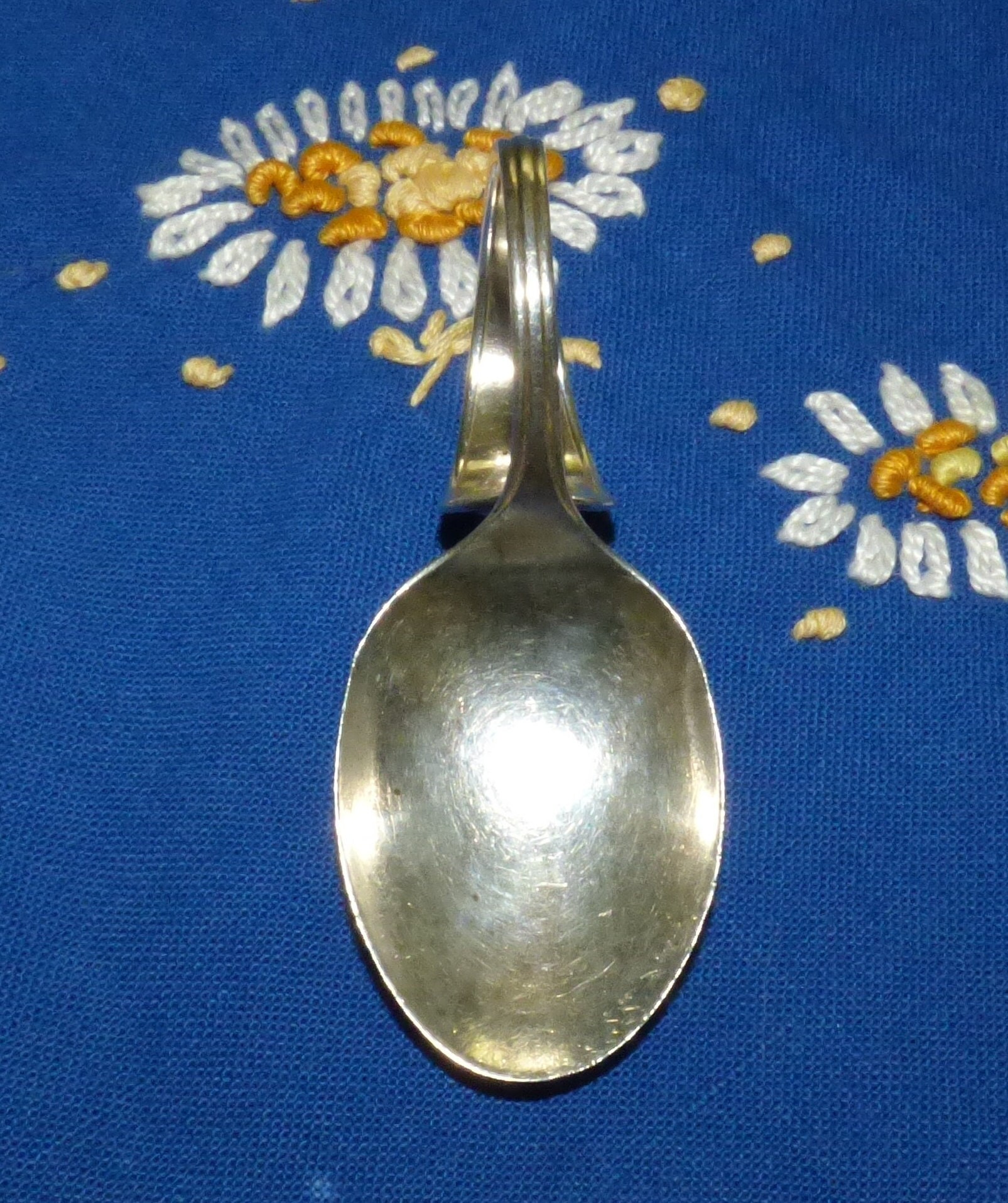 Baby Child Loop Spoon, Sterling, Patented 6.17.13, Rogers Lunt & Bowlen ...