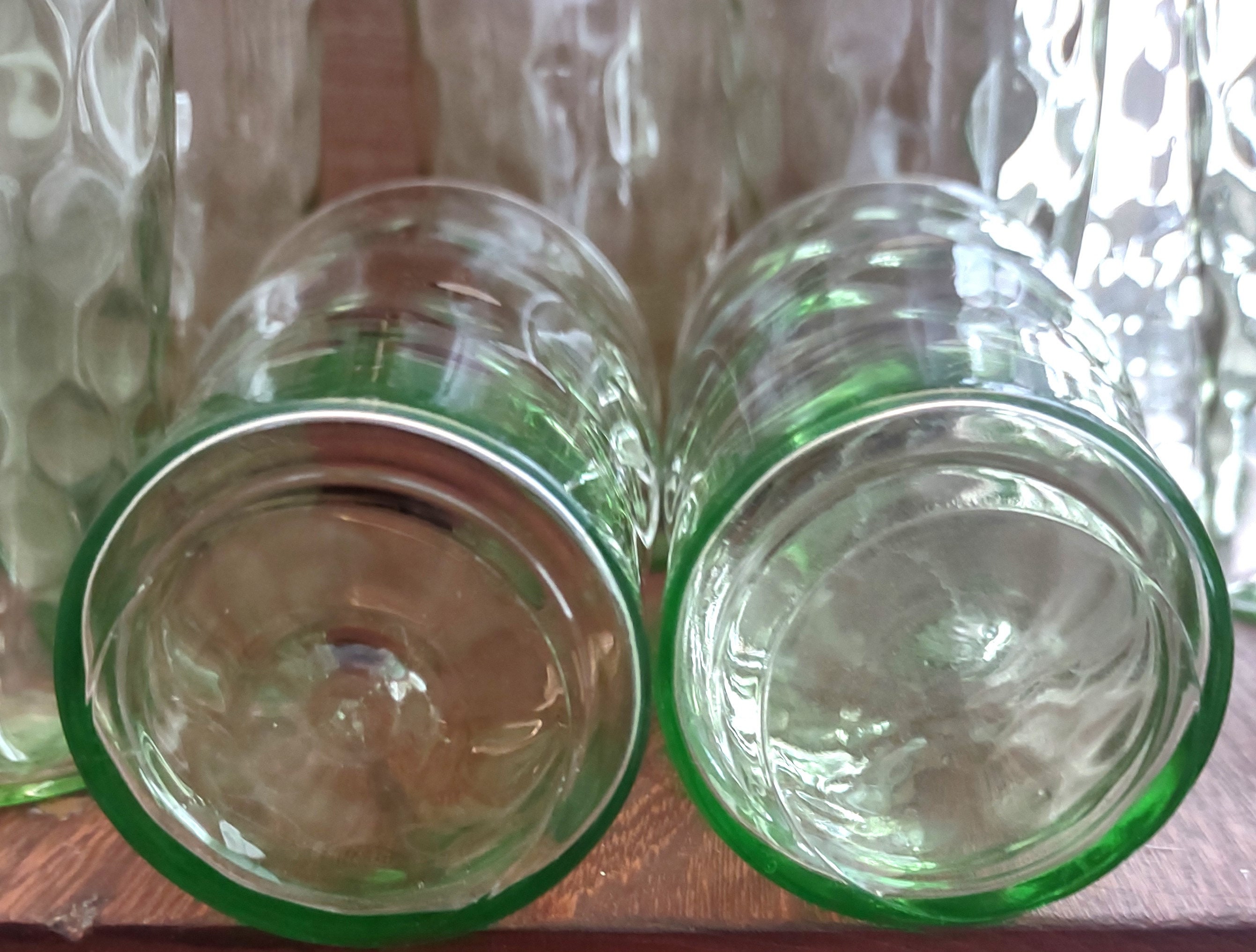 Polka Dot Optic Dimple Thumbprint Glass Tumbler, Set of 2, 10 Total ...