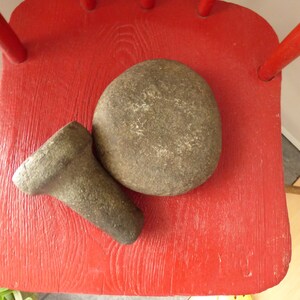 Primitive Stone Tools, Mortar, Pestle, Hammerstone, Grinding, Authentic ...