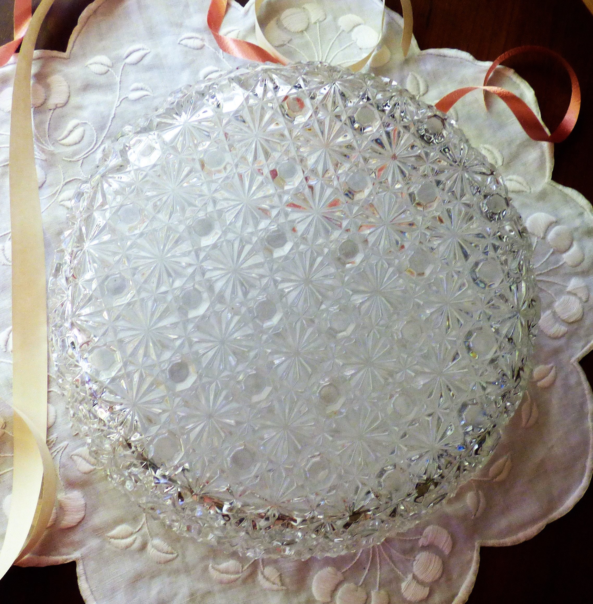 Large Glass Bowl, Daisy & Button Pattern, Early American EAPG, Stunning ...