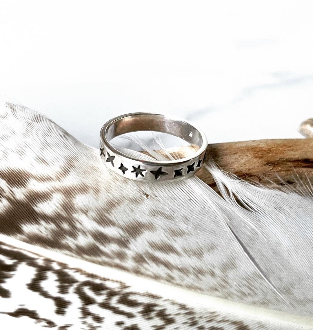 Star Ring Handmade Silver , Sterling Silver Stars Ring, Celestial ...