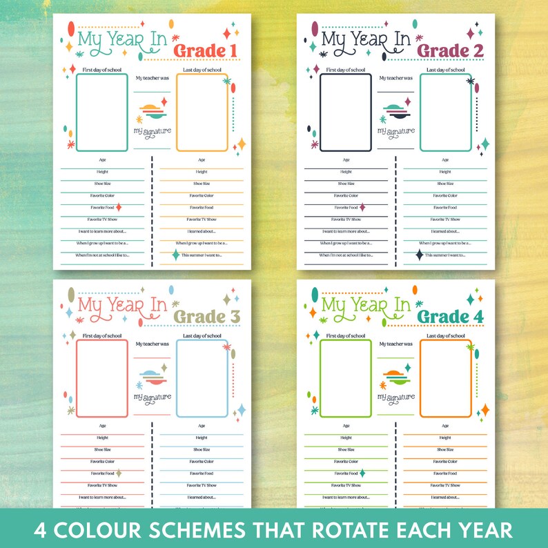 My School Memories Printable - Back to School - Digital Download ...