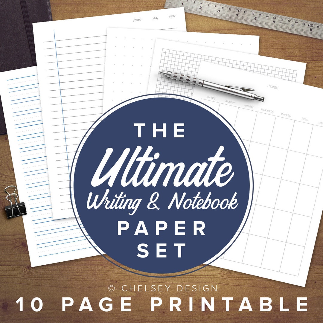 The Ultimate Writing & Notebook Paper Set - Printable Notebook ...