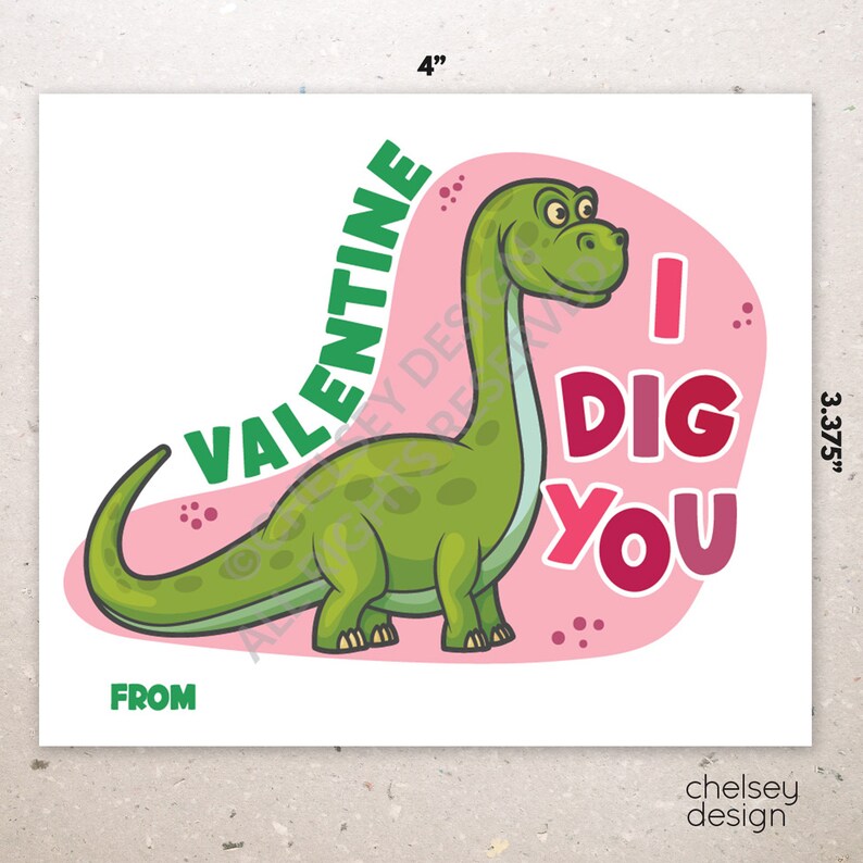 Dinosaur Valentines - Printable Valentine Cards - Dinosaur Cards - Kids ...