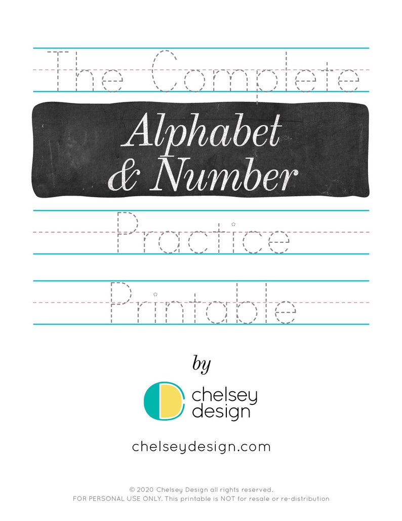 The Complete Alphabet & Number Practice Printable Digital | Etsy