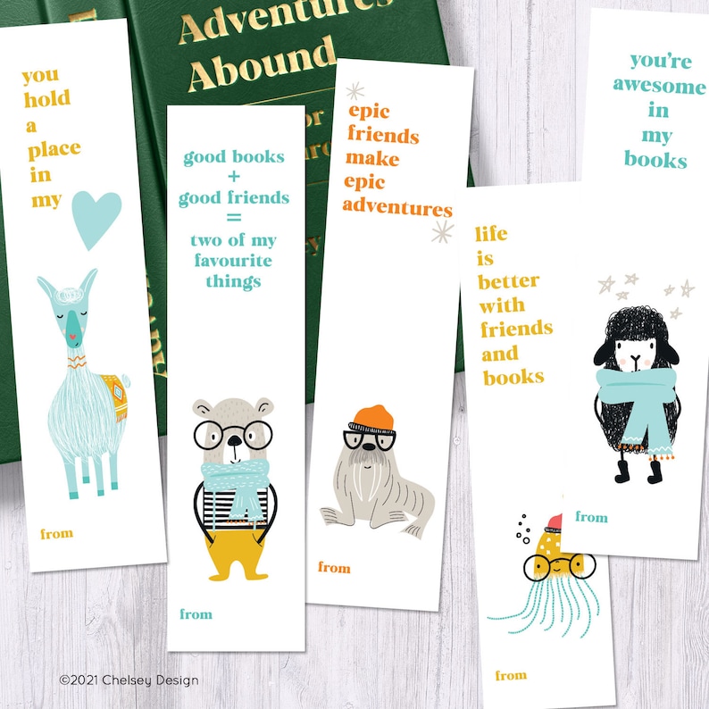 Valentine Bookmarks - Printable Bookmarks - Kids Printable Valentines ...