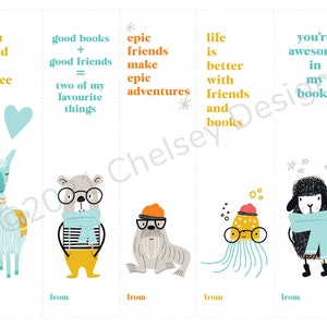 Valentine Bookmarks - Printable Bookmarks - Kids Printable Valentines ...