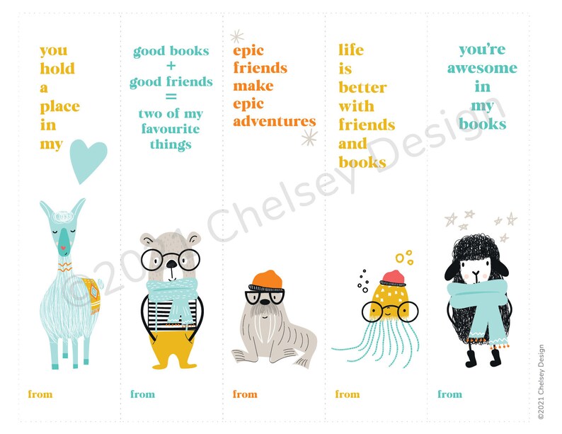 Valentine Bookmarks - Printable Bookmarks - Kids Printable Valentines ...