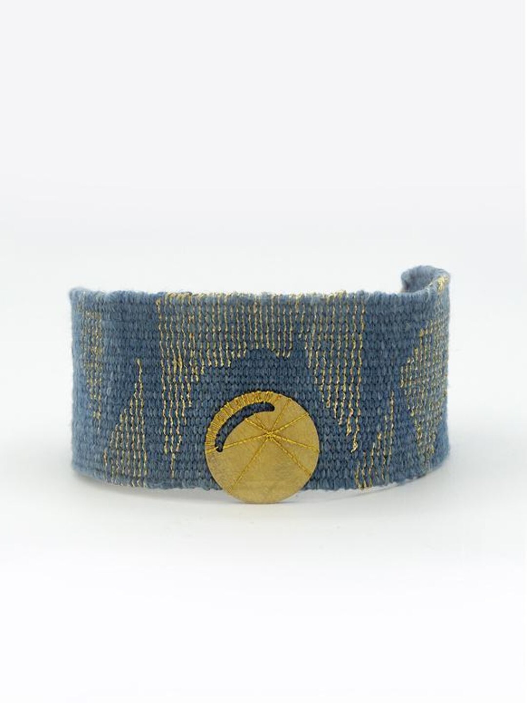 Handwoven Indigo Bracelet: Unique Textile Jewelry, Egyptian Cotton ...