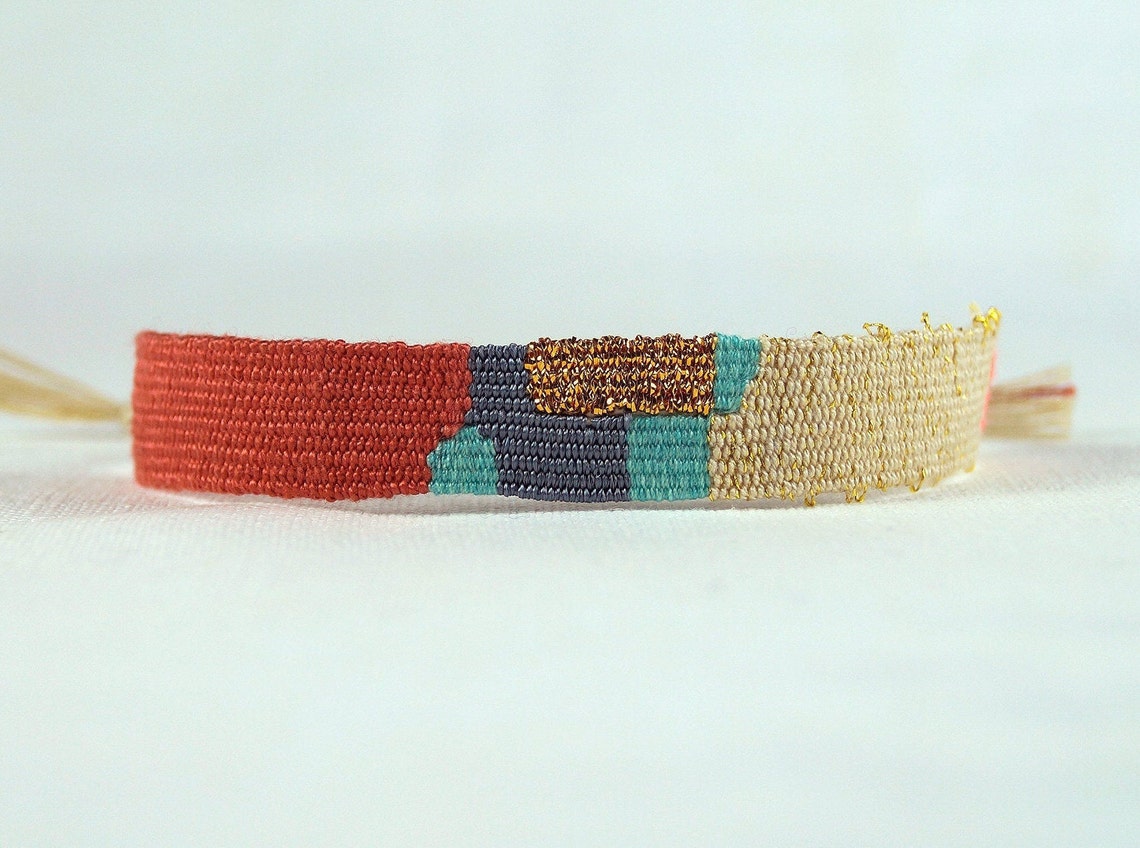 Handwoven Bracelets Limited Edition Textile Jewelry Boho - Etsy