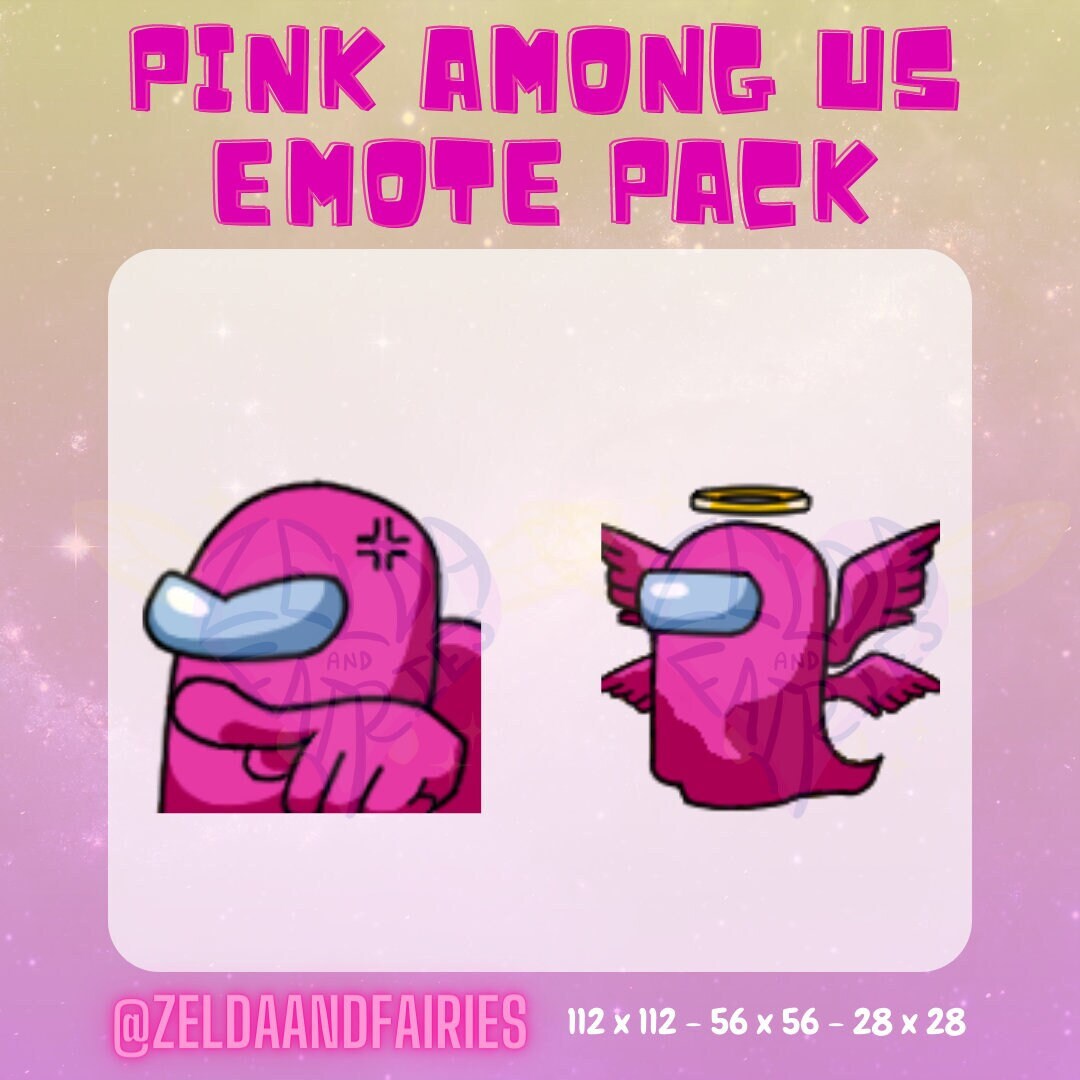 Pink Among Us Emote Pack for Twitch - Etsy