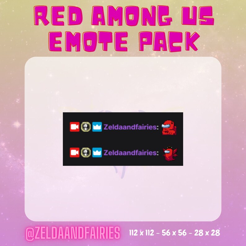 Red Among Us Emote Pack for Twitch - Etsy