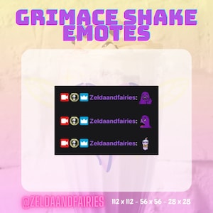 Grimace Shake Emotes for Twitch - Etsy
