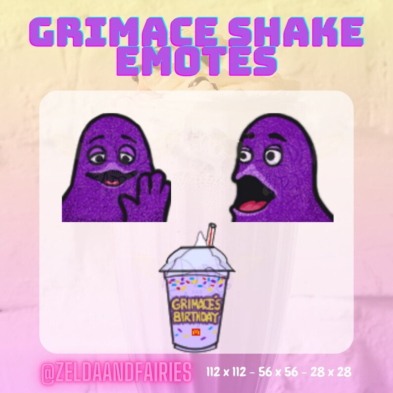 Grimace Shake Emotes for Twitch - Etsy Ireland