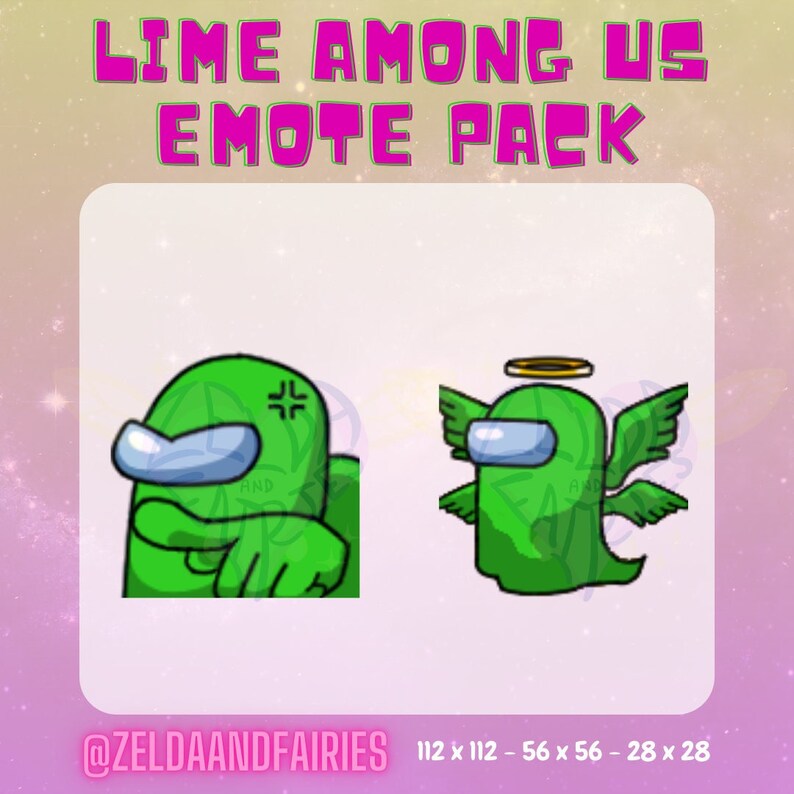 Lime Among Us Emote Pack for Twitch - Etsy