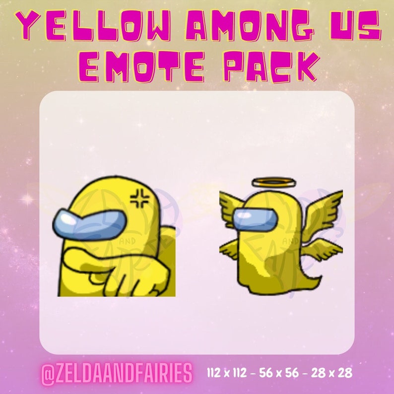 Yellow Among Us Emote Pack for Twitch - Etsy