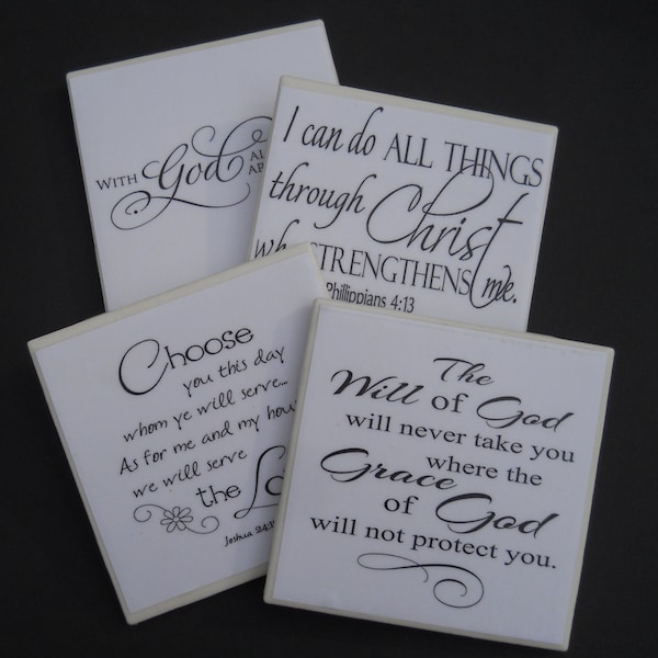 Bible Verse Coasters - Etsy