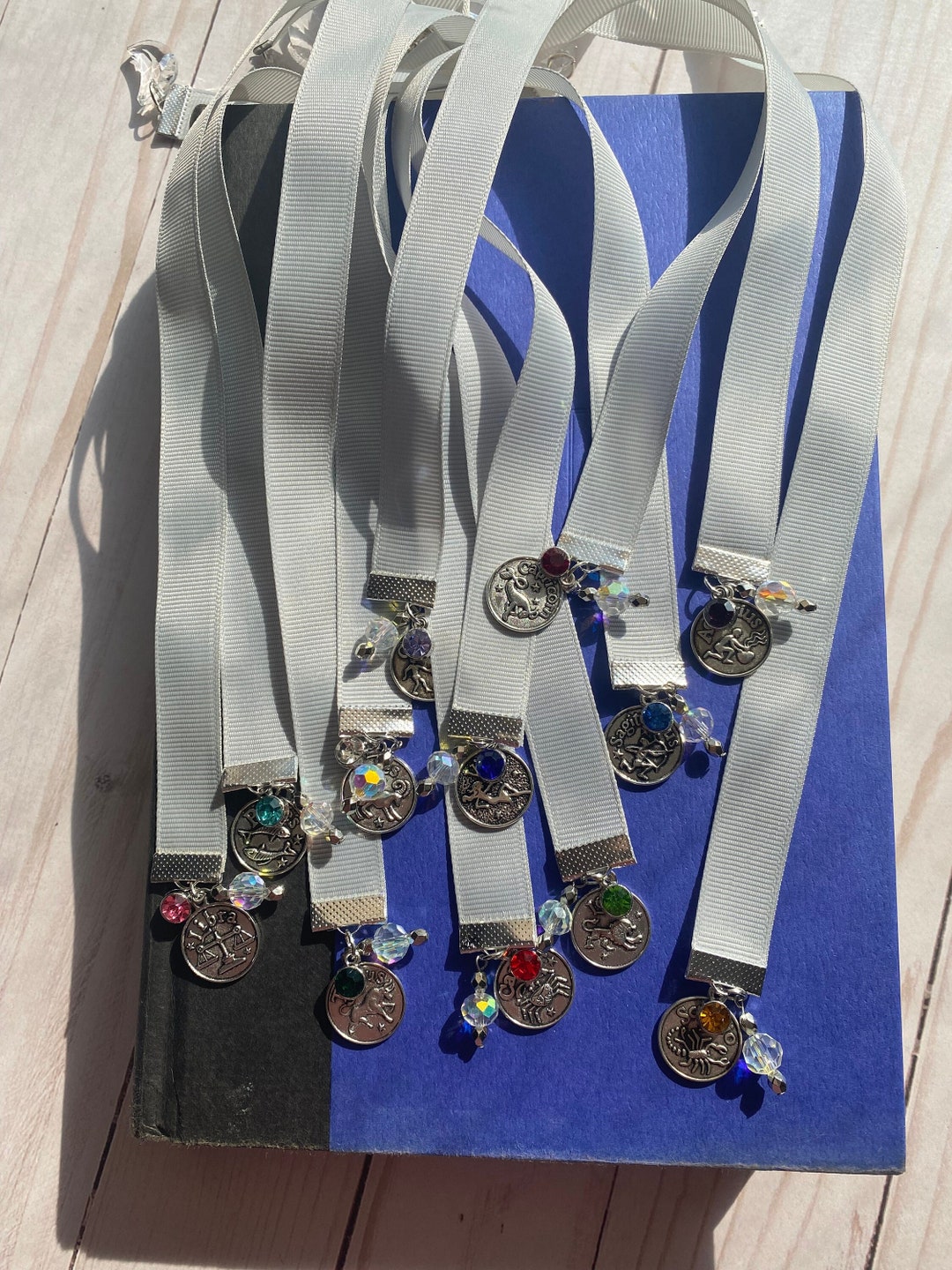 Birthday Ribbon Bookmarks Zodiac Sign Bookmarks Book Club Gift ...