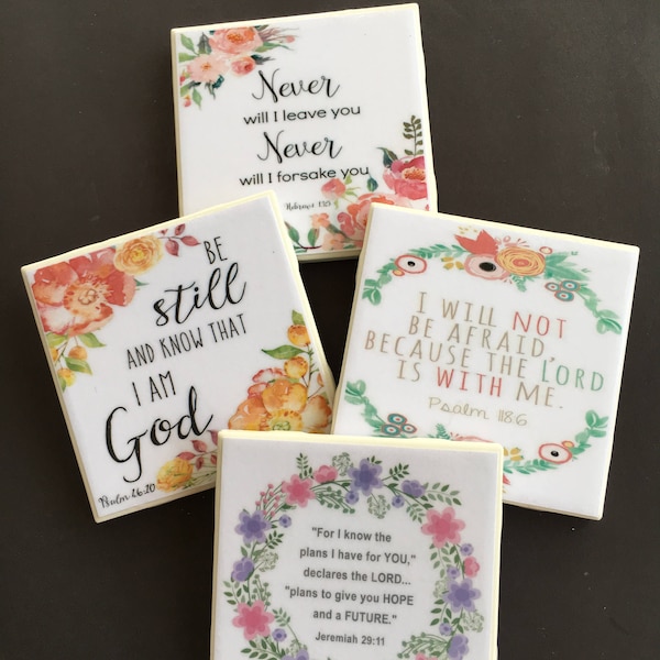 Bible Verse Coasters - Etsy