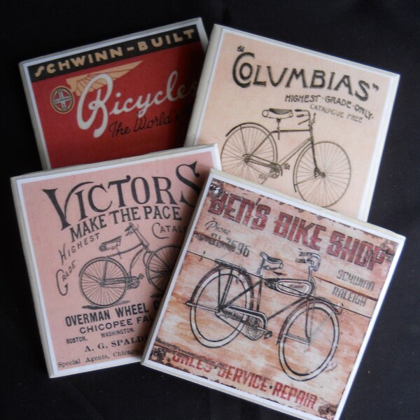 Bicycle Coasters - Etsy
