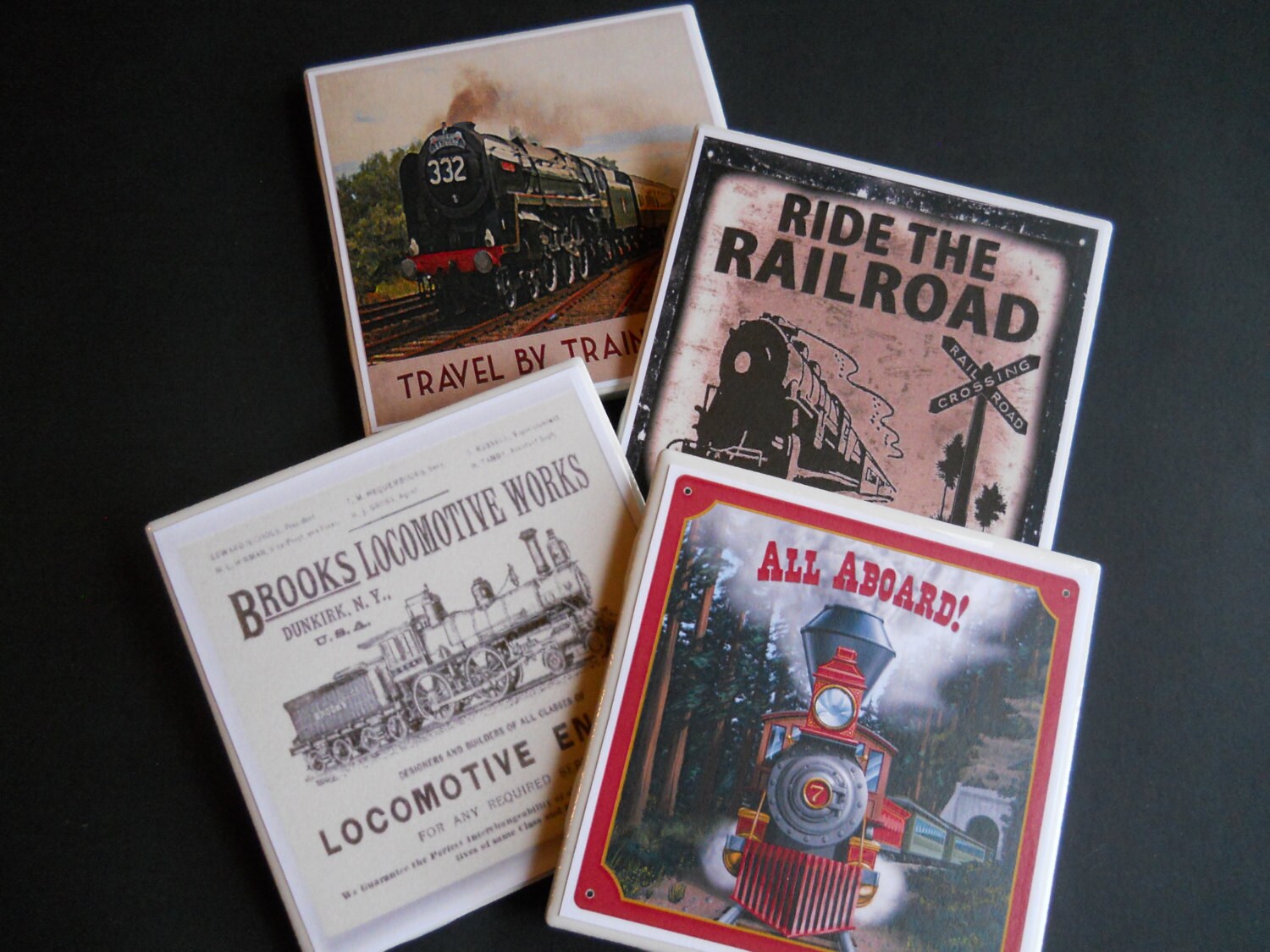 Train Ceramic Tile - Etsy